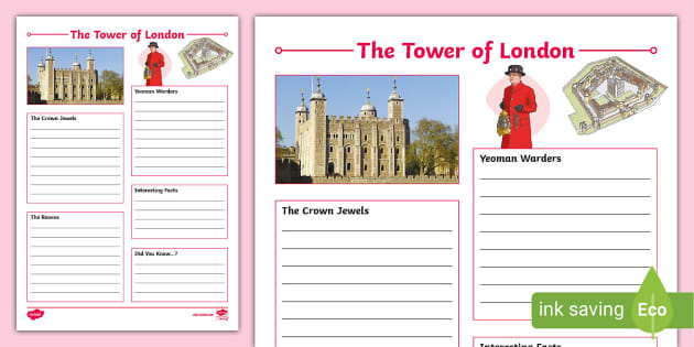 The Tower of London Fact File Template (Teacher-Made)