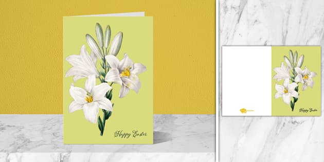 Easter Lily Card | Twinkl Party - Primary Resources - Twinkl