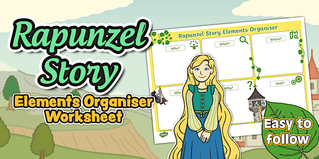 Rapunzel Story Elements Organiser Worksheet