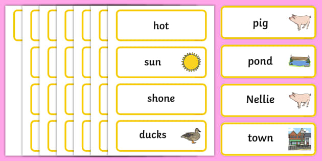 FREE! - Pig in the Pond Word Cards (Hecho por educadores)