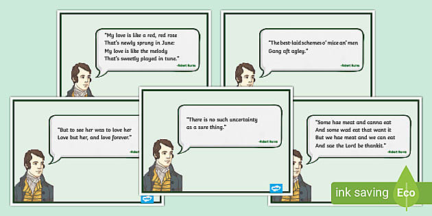 Robert Burns Quotes Display Posters