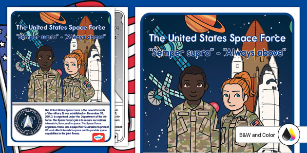 The United States Space Force Poster (Lehrer gemacht)
