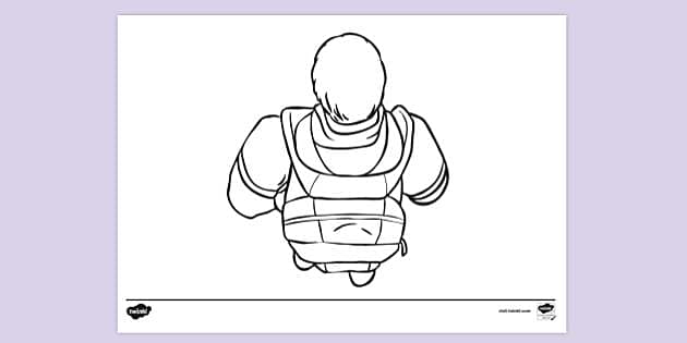 Top Down Child Colouring Sheet Colouring | Colouring Sheets