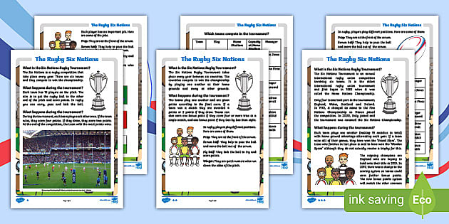 Rugby Six Nations Differentiated Fact File (teacher made)