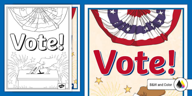 Vote: Election Poster (teacher made) - Twinkl