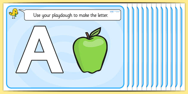 Alphabet Modelling Dough Mats (uppercase) - Twinkl