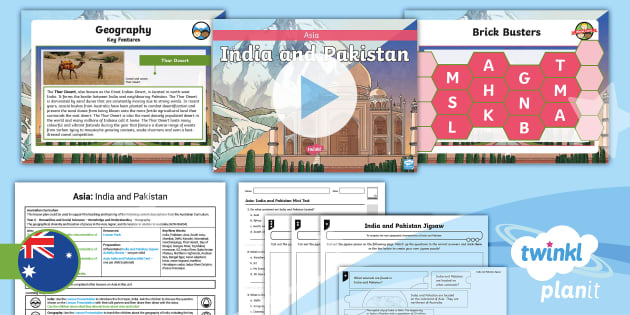 Year 6 HASS Geography Asia Lesson 4 India and Pakistan