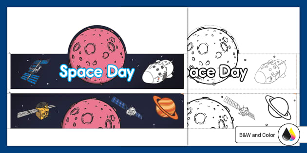 Space Day Crown (teacher made) - Twinkl