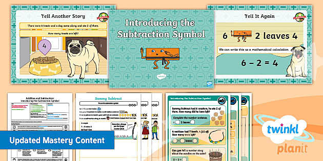 Year 1 Introduction to Subtraction Lesson Plan Lesson 3