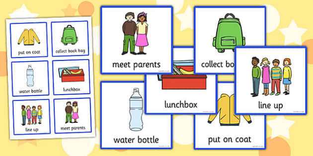 Daily Routine Cards (Going Home) (teacher made) - Twinkl