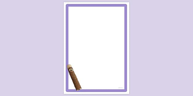 FREE! - Simple Blank Traditional Wooden Whistle Page Border