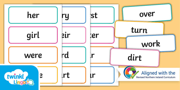 Linguistic Phonics Stage 5/6 Phase 3a 'er' Sound Word Cards