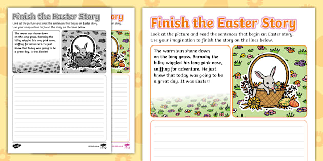 Finish the Easter Story Worksheet