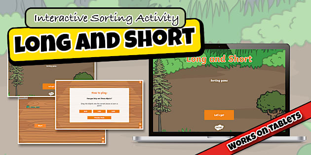 Long and Short Interactive Sorting Activity
