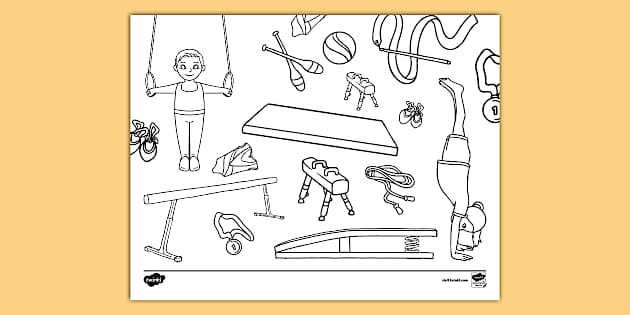Gymnastics Coloring Sheets (Hecho por educadores) - Twinkl