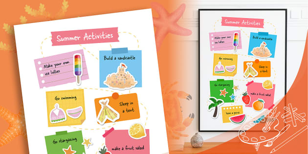 Summer Activities Inspirational Poster | Twinkl Art Gallery