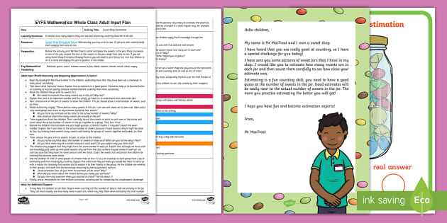 EYFS Maths Sweet Shop Estimation Plan and Resource Pack