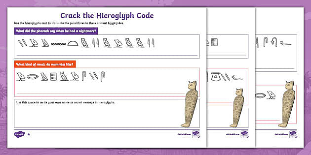 Ancient Egyptian Jokes: Hieroglyphics Crack the Code KS2