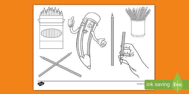 Pencil Doodle Colouring Page (teacher made) - Twinkl