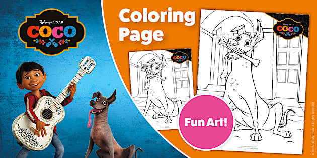 Coco: Dante Coloring Page