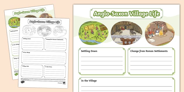 Anglo-Saxon Village Life Fact File Template (teacher made)