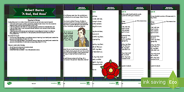 Scots Poetry - Robert Burns: A Red Red Rose