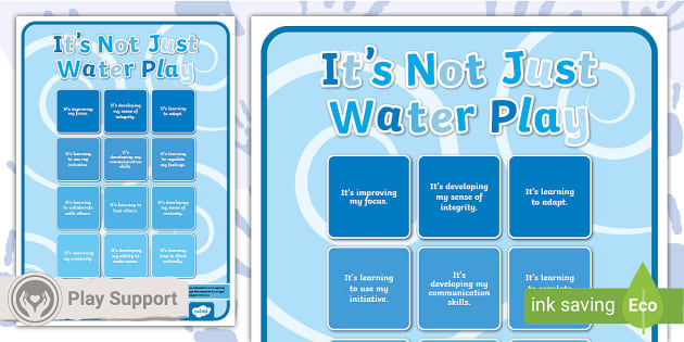 FREE! - It's Not Just Water Play Meta-Skills Poster - Twinkl