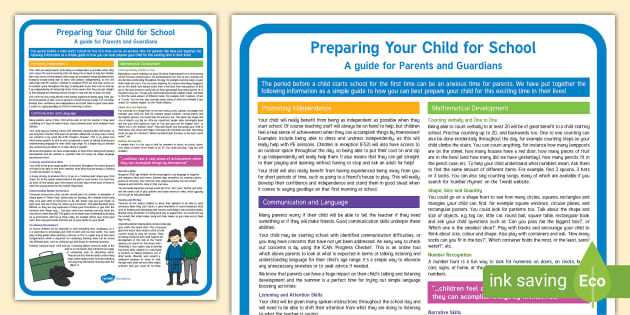 Preparing Your Child For School A Guide For Parents