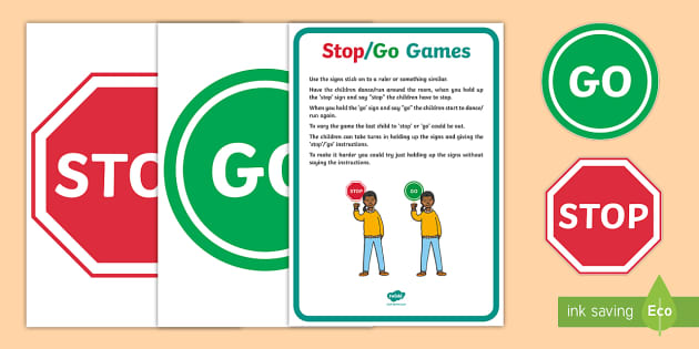 Stop and Go Game - Teaching Resource (teacher made) - Twinkl