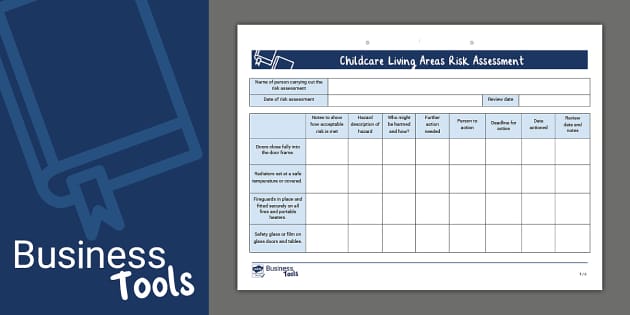 Home-Based Childcare Living Areas Risk Assessment Template
