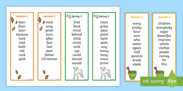 Year 2 Common Exception Words Bookmarks High Frequency Words Bookmarks year-2-common-exception-words-bookmarks-high-frequency-words-bookmarks