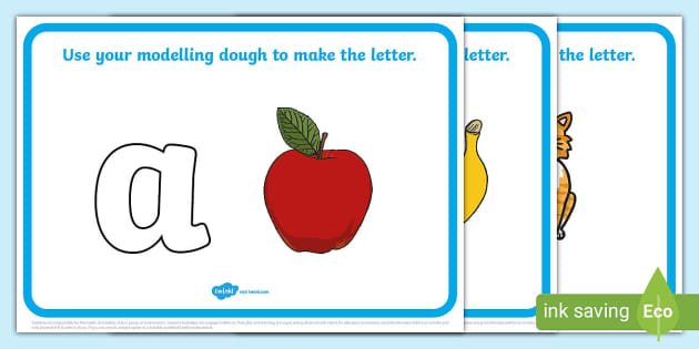 Alphabet Modelling Dough Mats Twinkl