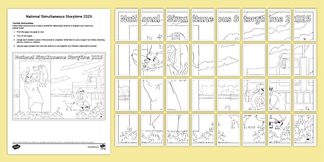 National Simultaneous Storytime 2025 Collaborative Colouring