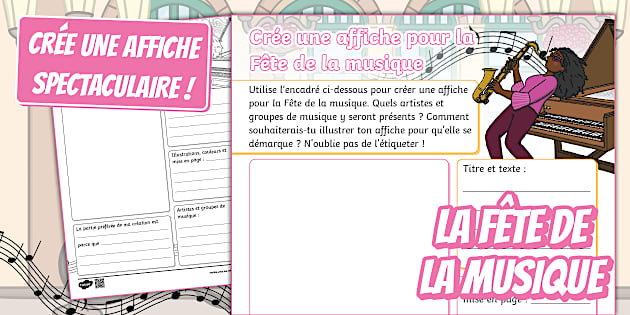 Activité : Crée une affiche pour la Fête de la musique