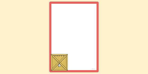 FREE! - Simple Blank Yellow Crate Page Border | Twinkl