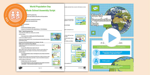 World Population Day 2022 KS2 Assembly Pack (teacher made)
