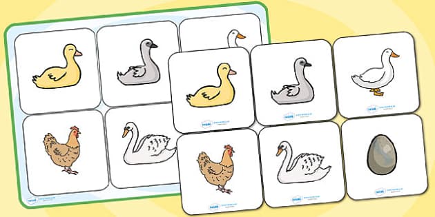 The Ugly Duckling Matching Cards and Board (teacher made)