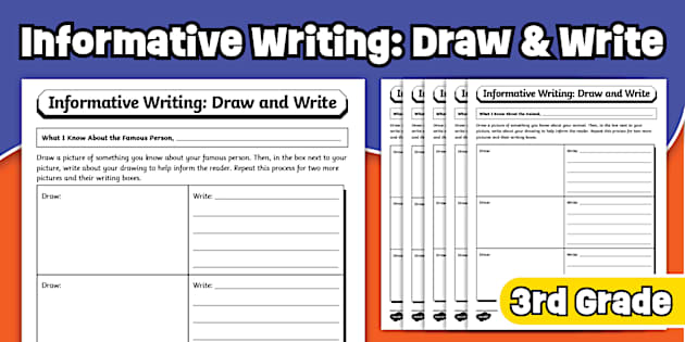 Third Grade Informative Writing: Developing Paragraphs Draw and Write ...