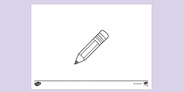 Pencil Icon | KS1 Colouring Sheets | Twinkl Resources
