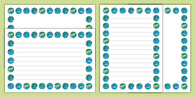 Earth Day Borders - Page Borders (Teacher-Made) - Twinkl