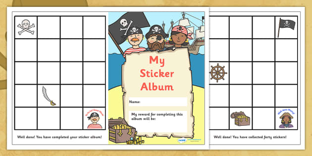 Sticker Reward Album (Pirate Themed) (teacher made) - Twinkl