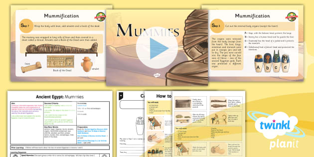 History: Ancient Egypt: Mummies UKS2 Lesson Pack 3 - Twinkl