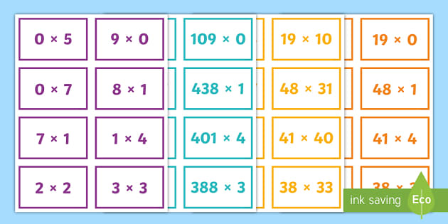 Multiplication War Differentiated Playing Cards - Twinkl