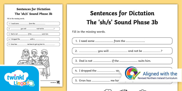 Northern Ireland Linguistic Phonics Stage 5 and 6, Phase 3b, 'sh, s ...