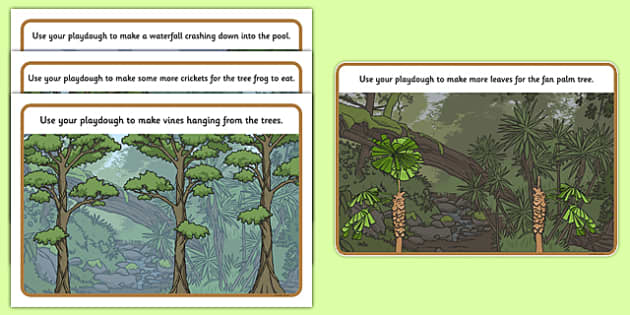Australian Tropical Rainforest Habitat Playdough Mats