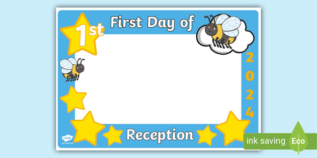 First Day of Reception Photo Booth Frame Cut-Outs Pack