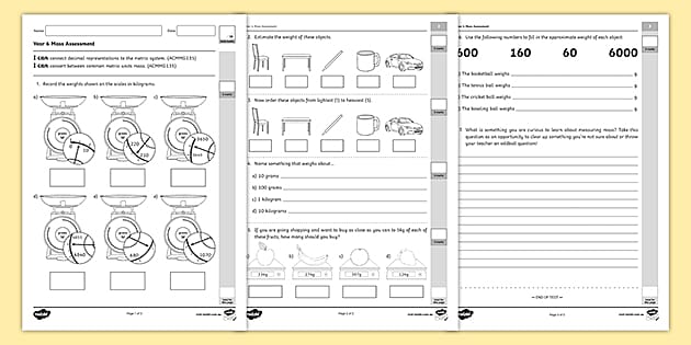 Year 6 Mass Assessment Sheet (teacher made) - Twinkl