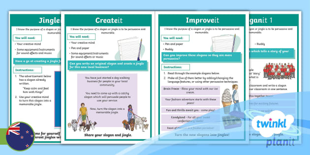 Phase 2 Writing to Persuade Slogans and Jingles: ChallengeIt Cards