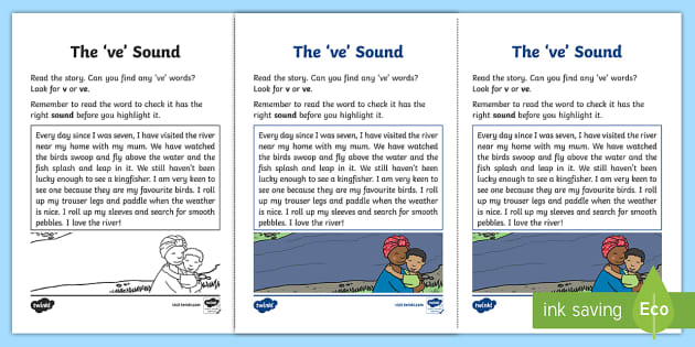 Northern Ireland Linguistic Phonics Stage 5 and 6 Phase 3a, 've' Sound
