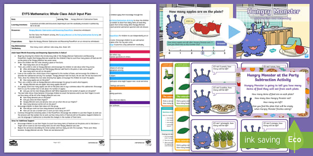 Maths | Interactive Subtraction Games EYFS | Hungry Monster